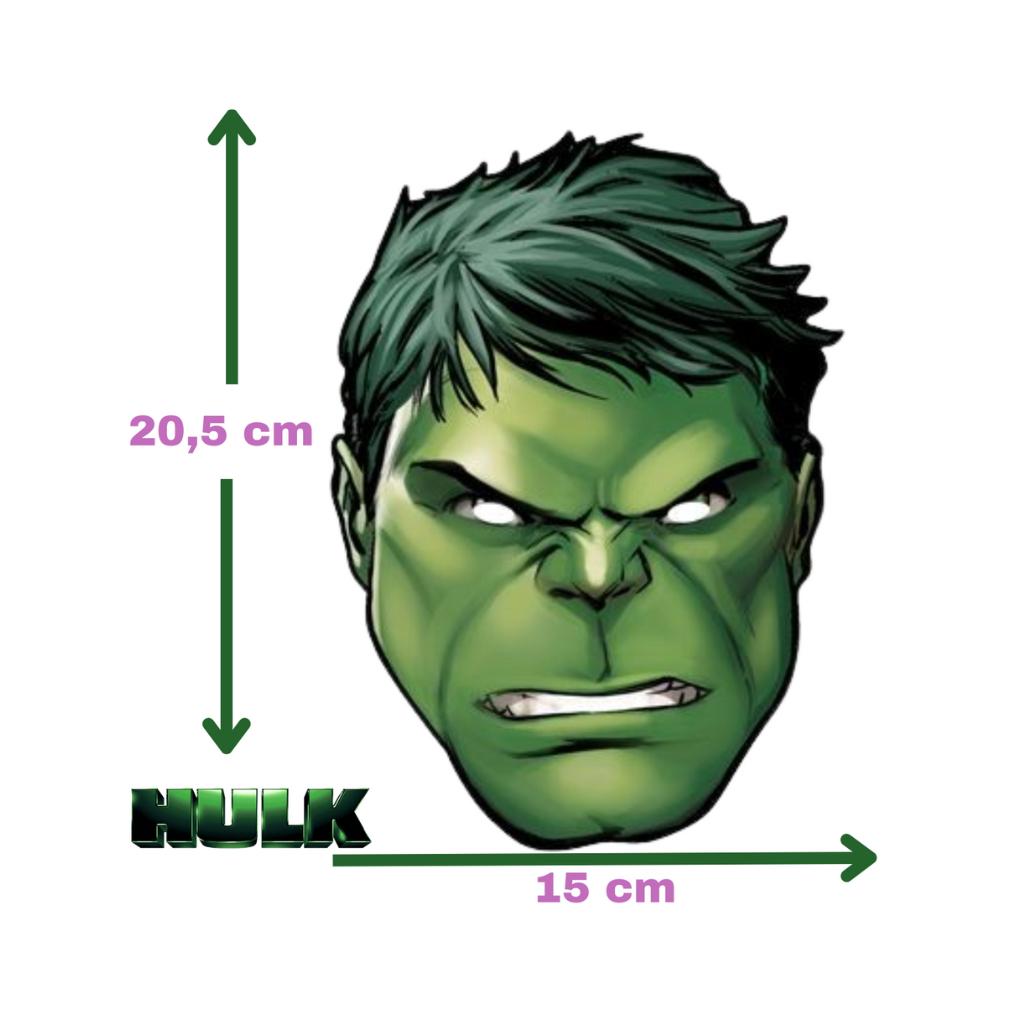 Pacote Máscaras Hulk infantil p/ lembrancinhas de aniversário/Festa ...