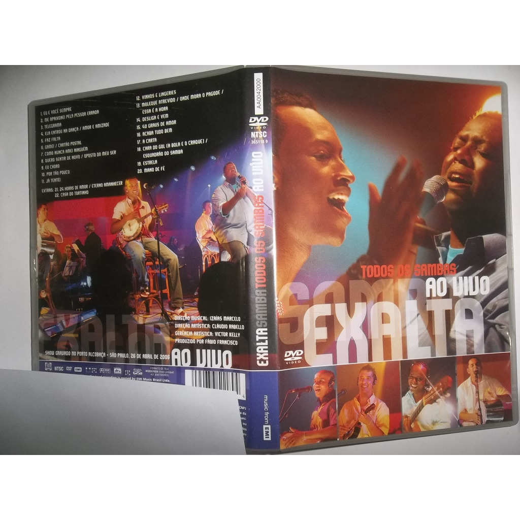 dvd exalta samba todos os sambas ao vivo música | Shopee Brasil