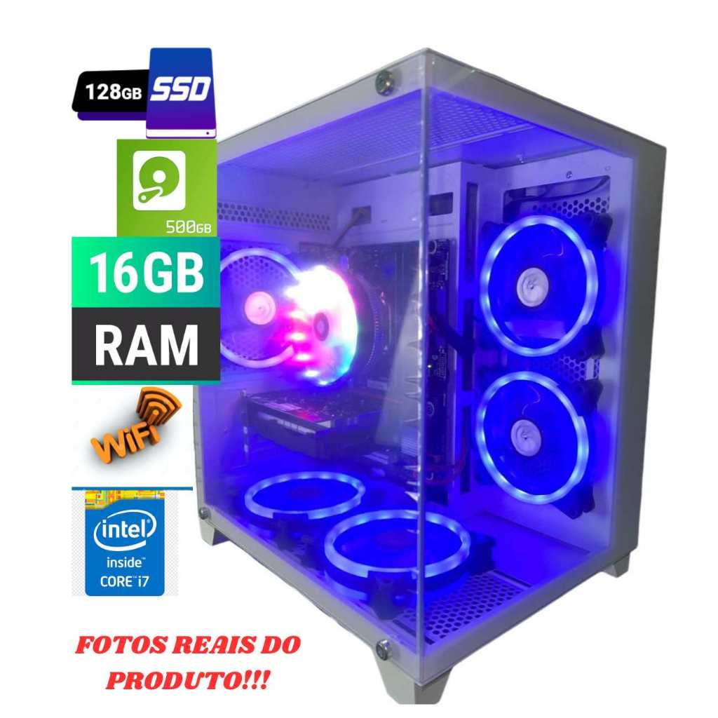 PC GAMER CPU I7 4170 16GBRAM SSD128+500HD PLACA VÍDEO DDR5 8GB | Shopee ...
