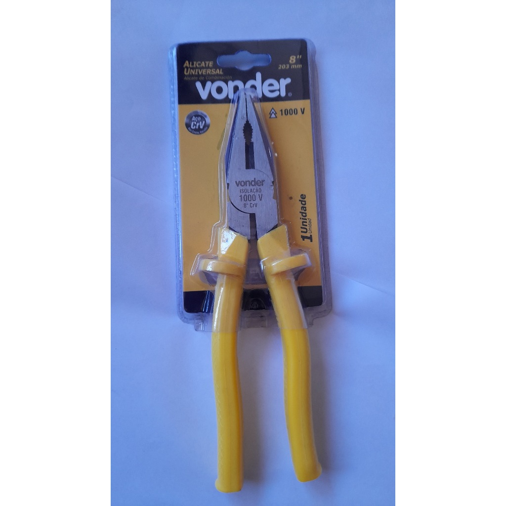 Alicate universal 8 profissional para eletricista 1.000 V VONDER | Shopee Brasil