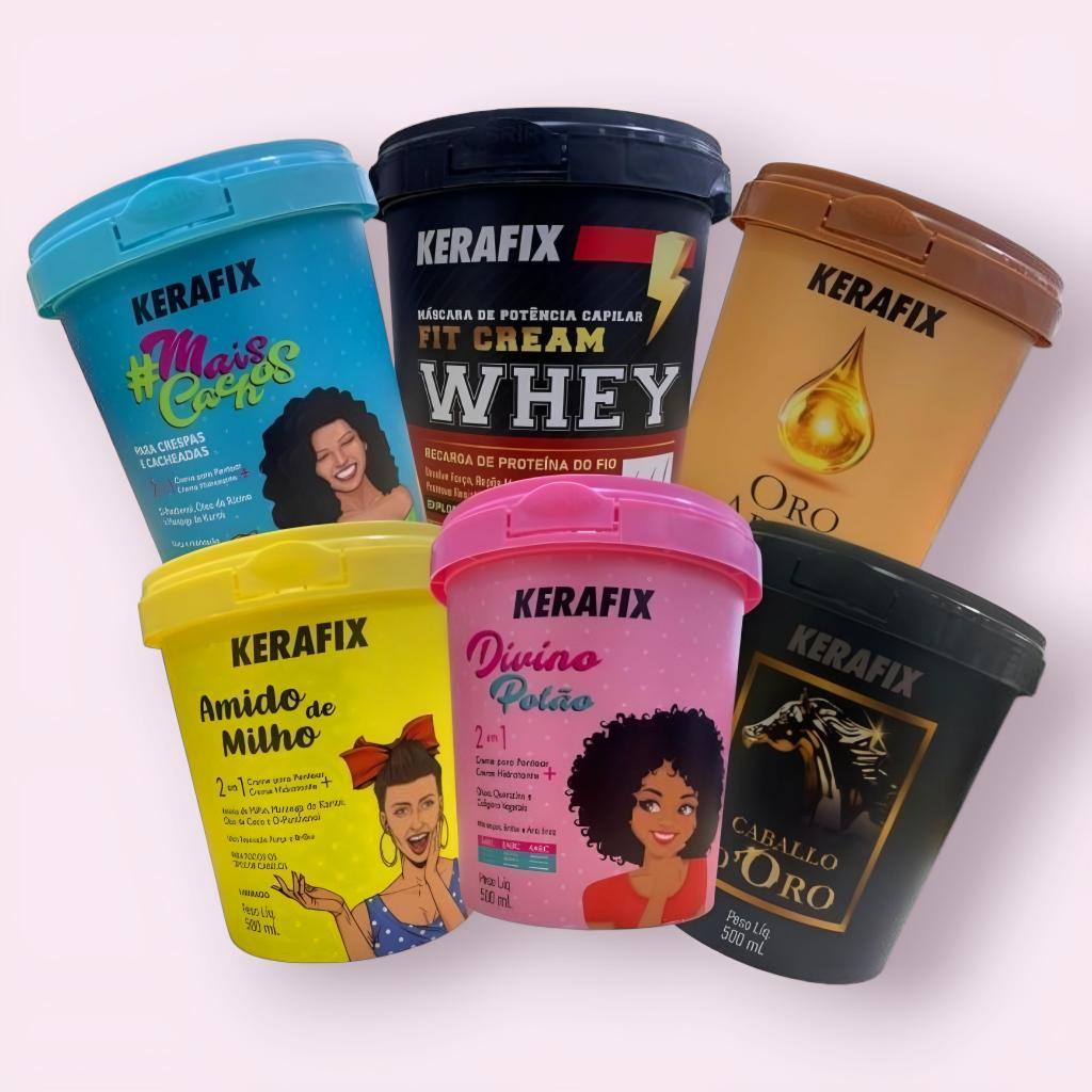 Máscaras Kerafix 500g - Cronograma capilar completo | Shopee Brasil