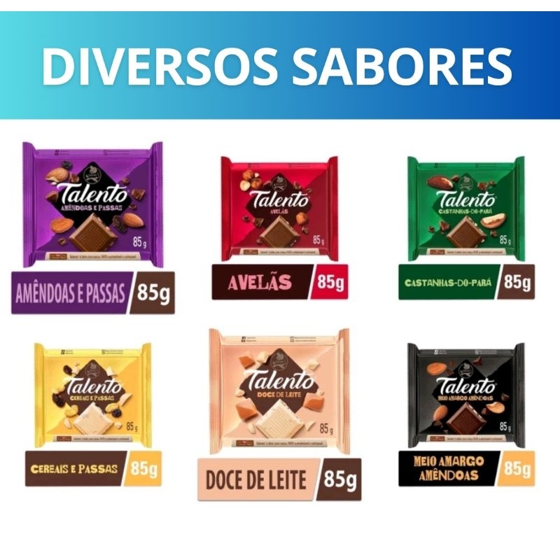 Chocolate Talento 85g | Shopee Brasil