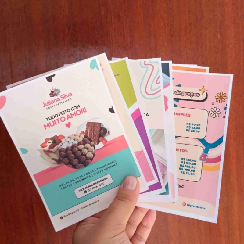 30 ~ 200 Panfletos Personalizados 10x15 Flyer Papel Offset 90g | Shopee ...