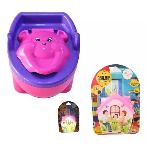 Kit Troninho Pinico Musical Infantil + Abajur Casinha | Shopee Brasil