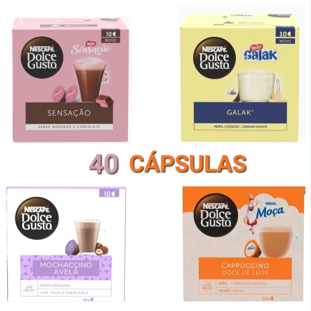 Dolce Gusto SENSAÇÃO GALAK AVELÃ MOÇA 40 Cápsulas de café Nescafé ...