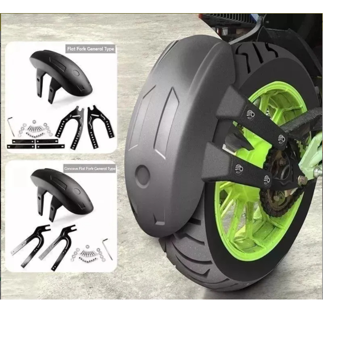 Para lama Traseiro moto Anti Spray Corta Neve Universal Moto Mudguard ...