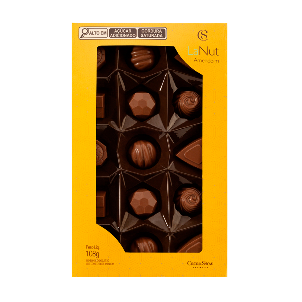 Mini show lanut amendoim 108g Chocolate Cacau Show chocolate e nuts ...