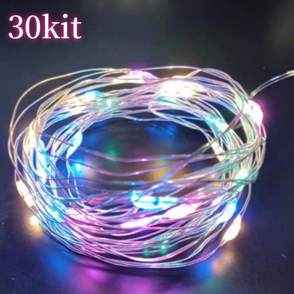 30 Kit Fio De Fada De Led Colorido 2m Para Decoração De Natal Festa Ano ...