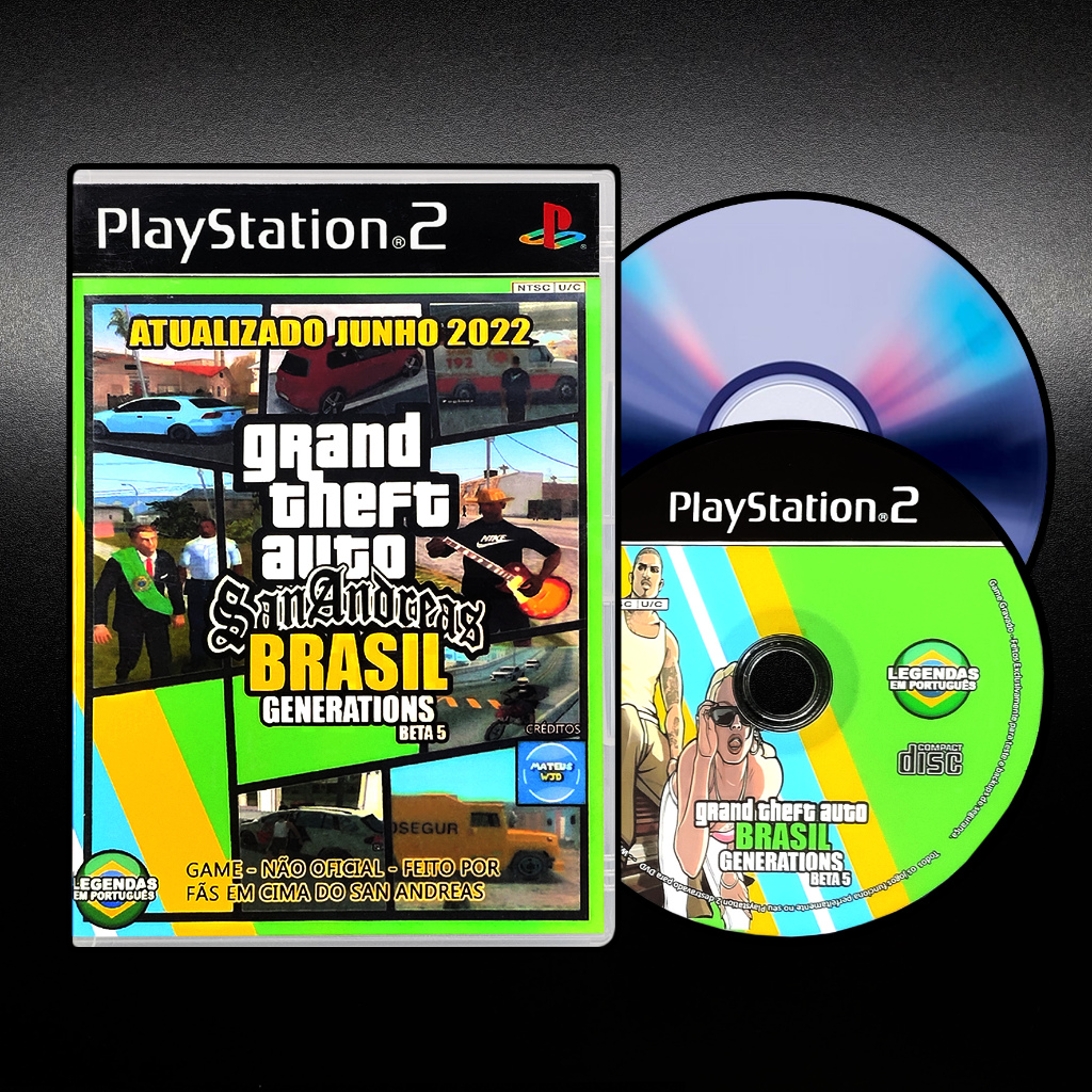 GAME DVD - GTA BRASIL Beta 5 + Carros Brasileiros - PS2 / Play 2 Repro ...