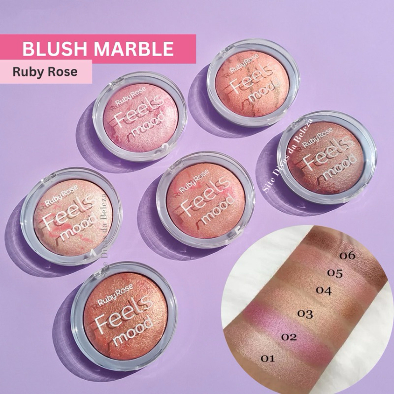 Blush Marble Feels Mood Marble - Ruby Rose | Shopee Brasil