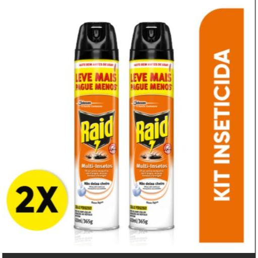 Kit Com 2 Unidades Inseticida Raid Aerossol 420ml Cada | Shopee Brasil