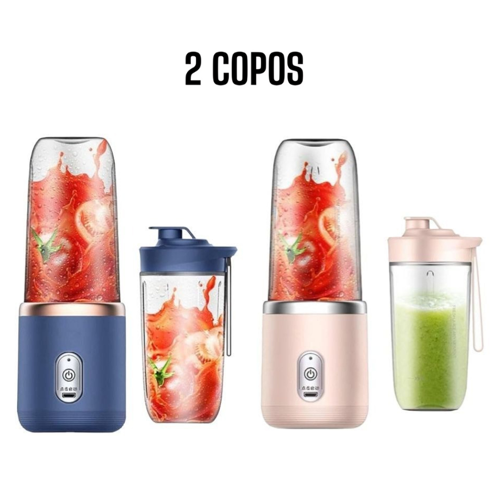 400ML Espremedor Elétrico Mini Liquidificador Portátil 6 Lâminas Suco Alimentos Misturador GABI ...