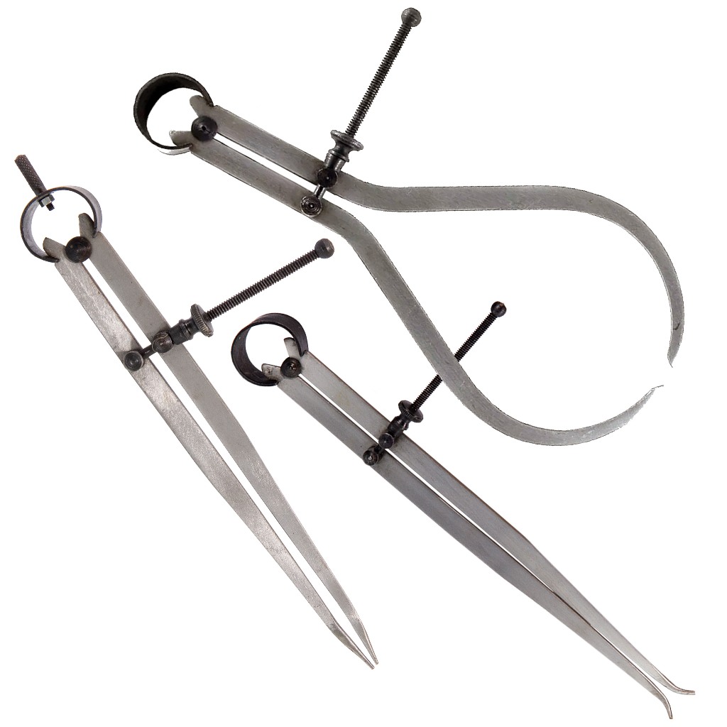 Kit Compasso 10' / 250mm Com 3 Pçs (reto / Interno/ Externo) | Shopee ...