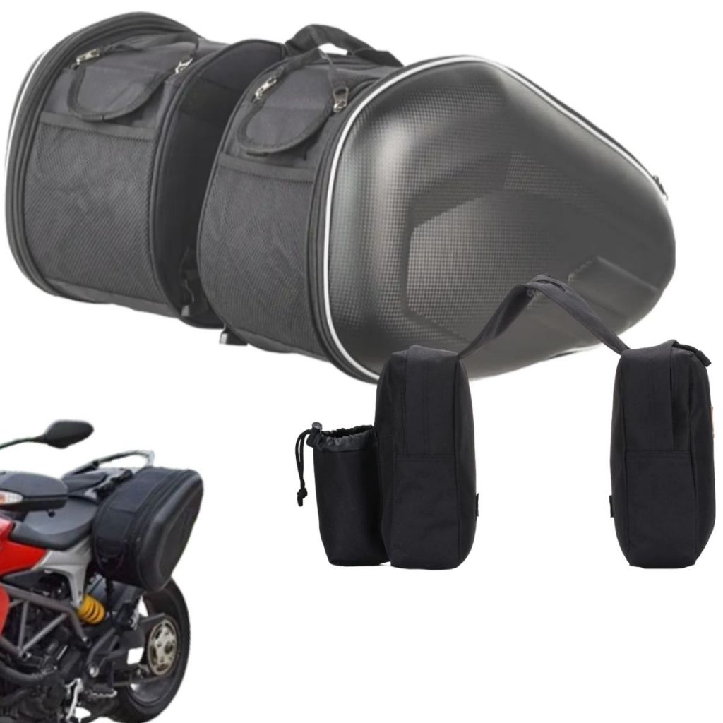 Alforge para moto 58l original + alça de ombro + presilhas + pvc ...