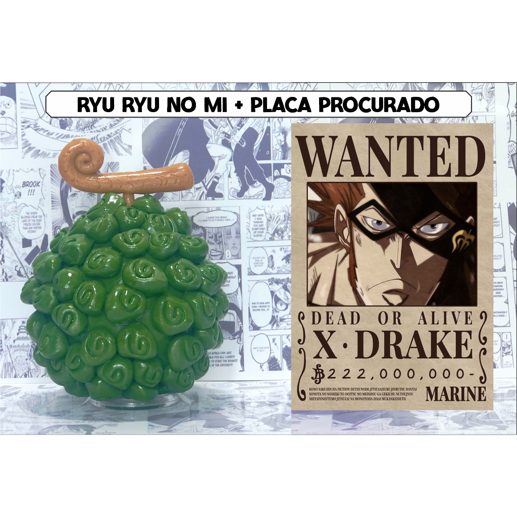 Action Figure - Akuma no mi - Kit Ryu Ryu No Mi + Placa Procurado - Kimetsu no Yaiba | Shopee Brasil