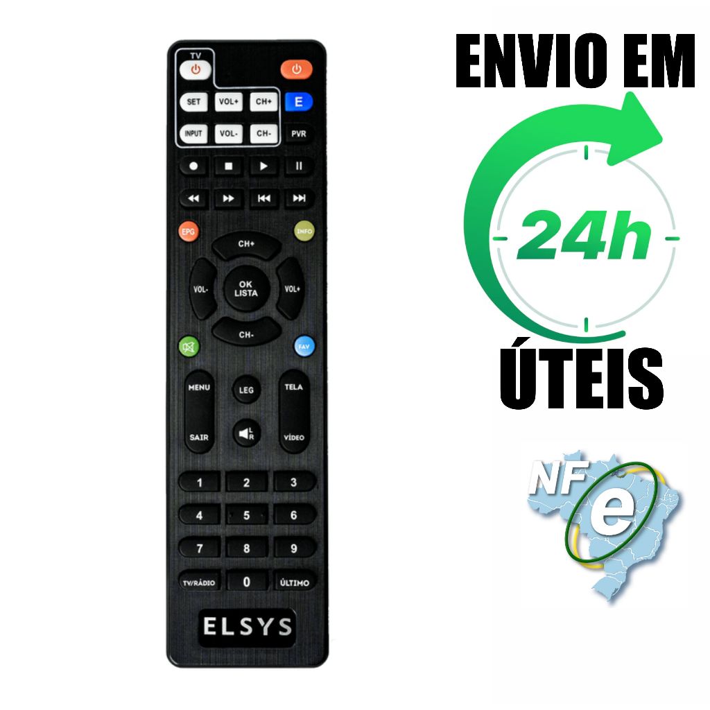 Controle Remoto Elsys Para Receptor Satmax 5 | Shopee Brasil