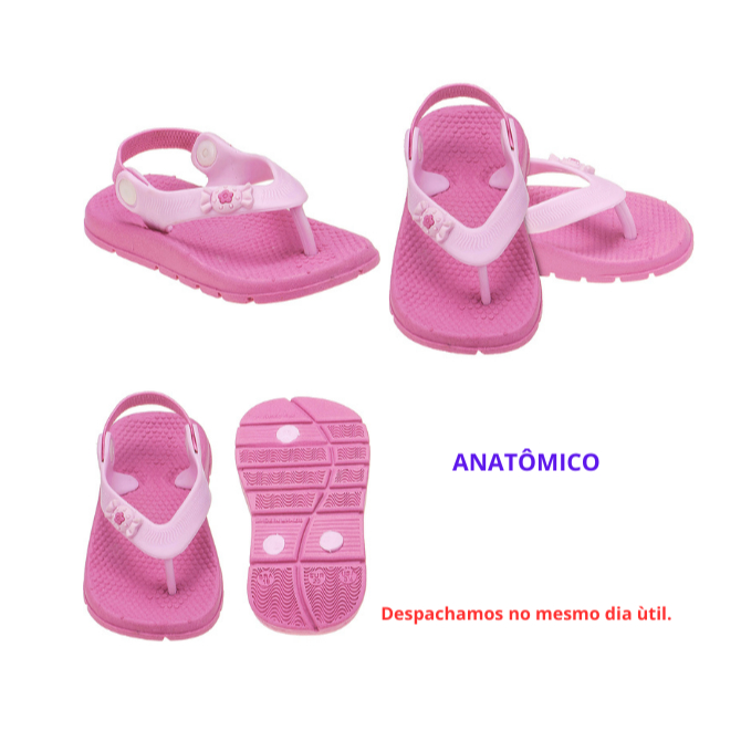 CHINELINHO CHINELO PINK BEBE DECORADO BOMBOM | Shopee Brasil