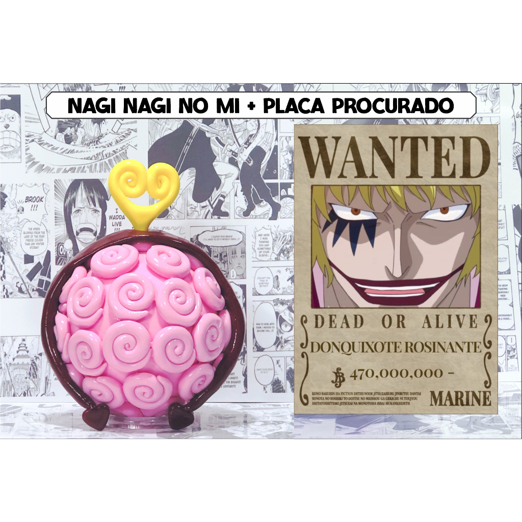 Action Figure - Akuma no mi - Kit Nagi Nagi No Mi + Placa Procurado ...