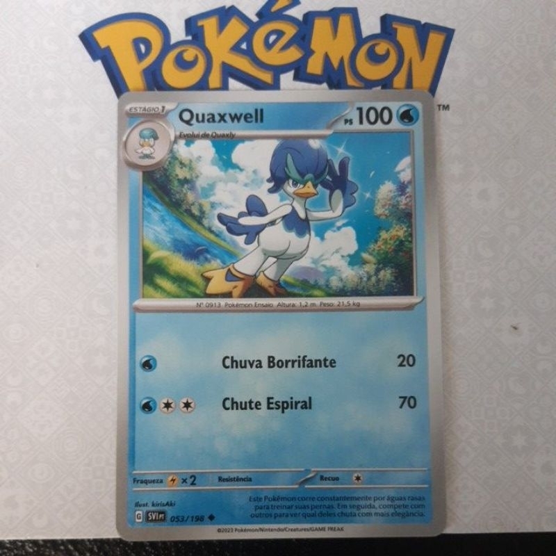 Carta Card Pokémon Quaxwell | Shopee Brasil