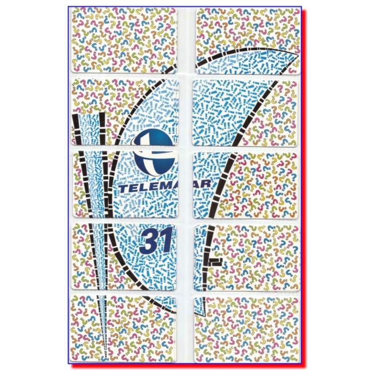 Série Fechada puzzle QUIZ HISTÓRIA DA TELEFONIA - 10 cartões Telemar ...