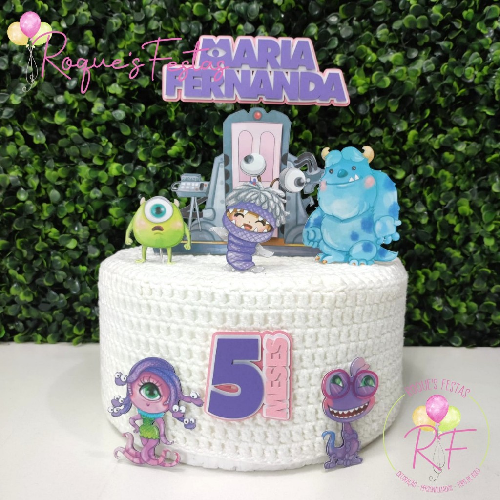 Monstros S.A / BOO - Topo de Bolo Personalizado | Shopee Brasil