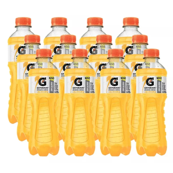 Gatorade Sem Calorias Sabor Laranja - Kit com 12 Unidades de 350ml ...