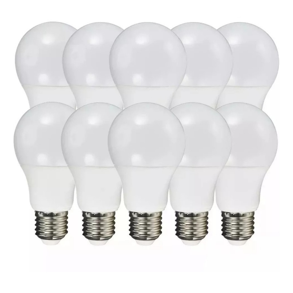 Kit com 10 Lâmpadas Led 7W Bivolt Branco Frio 6500K Apollo | Shopee Brasil