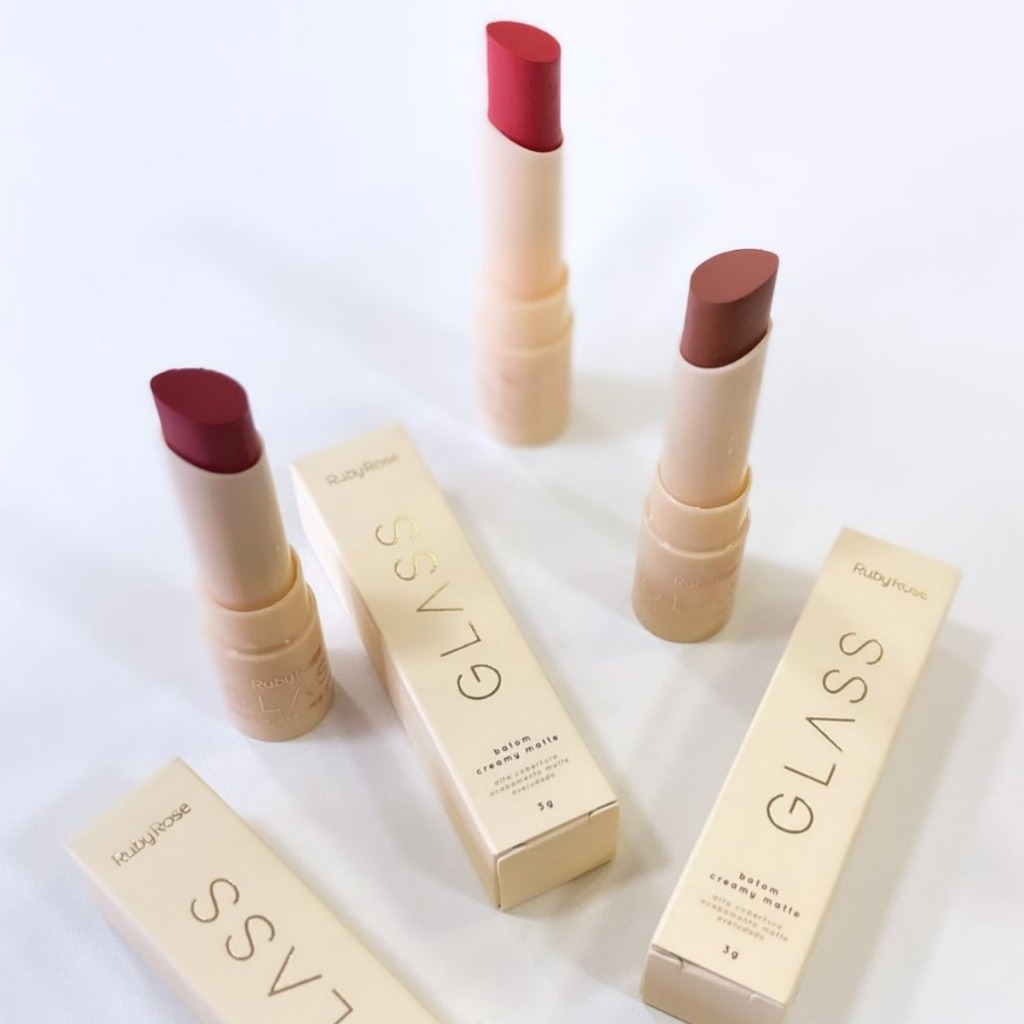 Batom Glass Creamy Matte Ruby Rose | Shopee Brasil