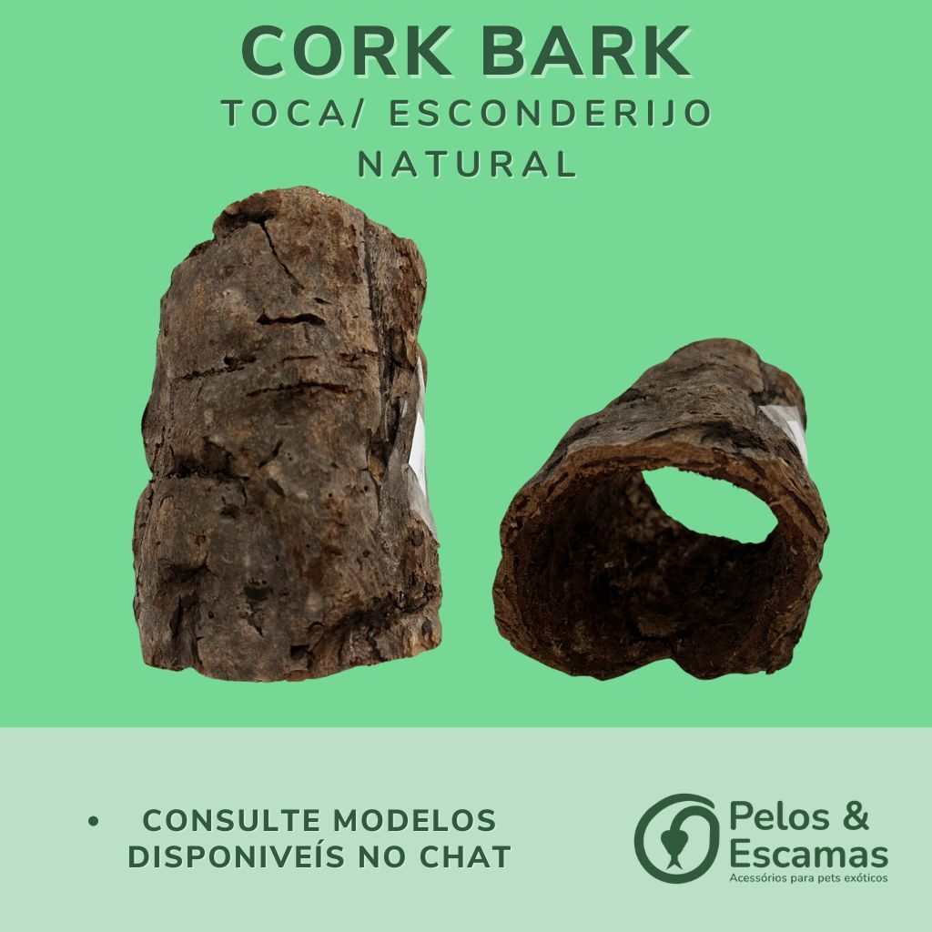 Toca para Répteis e Anfíbios - Cork Bark (Tronco Oco) | Shopee Brasil