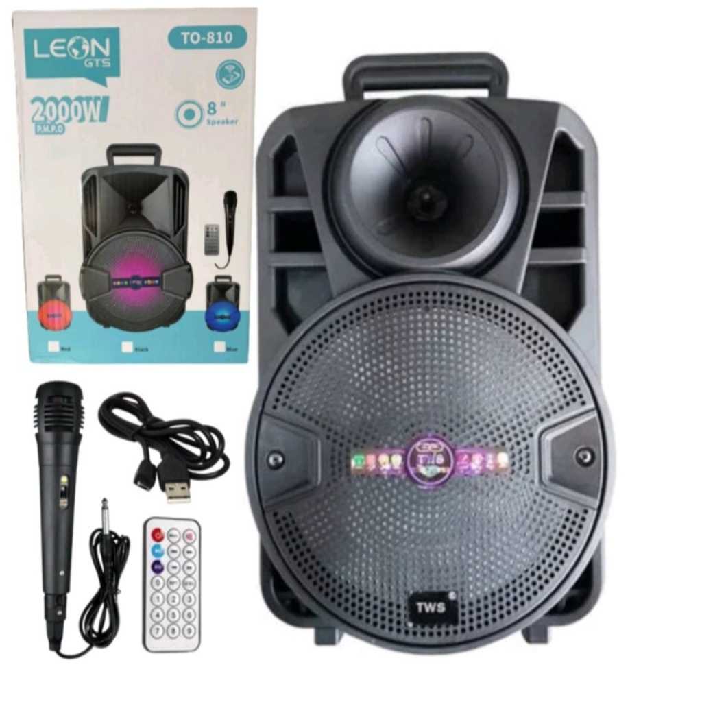 caixa de som 2000w (PMPO) amplificada USB Bluetooth com microfone e ...