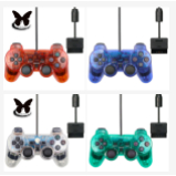 Controle PS2 Transparente Doubleshock 2 c/Fio Analógico | Shopee Brasil