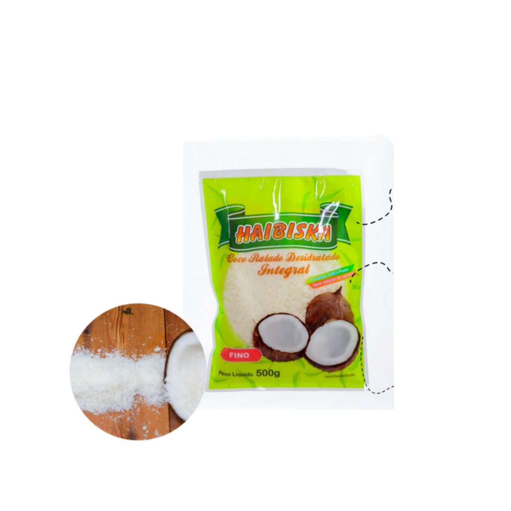 Coco ralado fino 500G desidratado, Zero Açucar sem extração do leite e ...