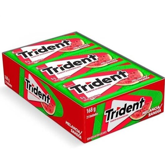 Chiclete Trident Melancia 21 unidades 8g | Shopee Brasil