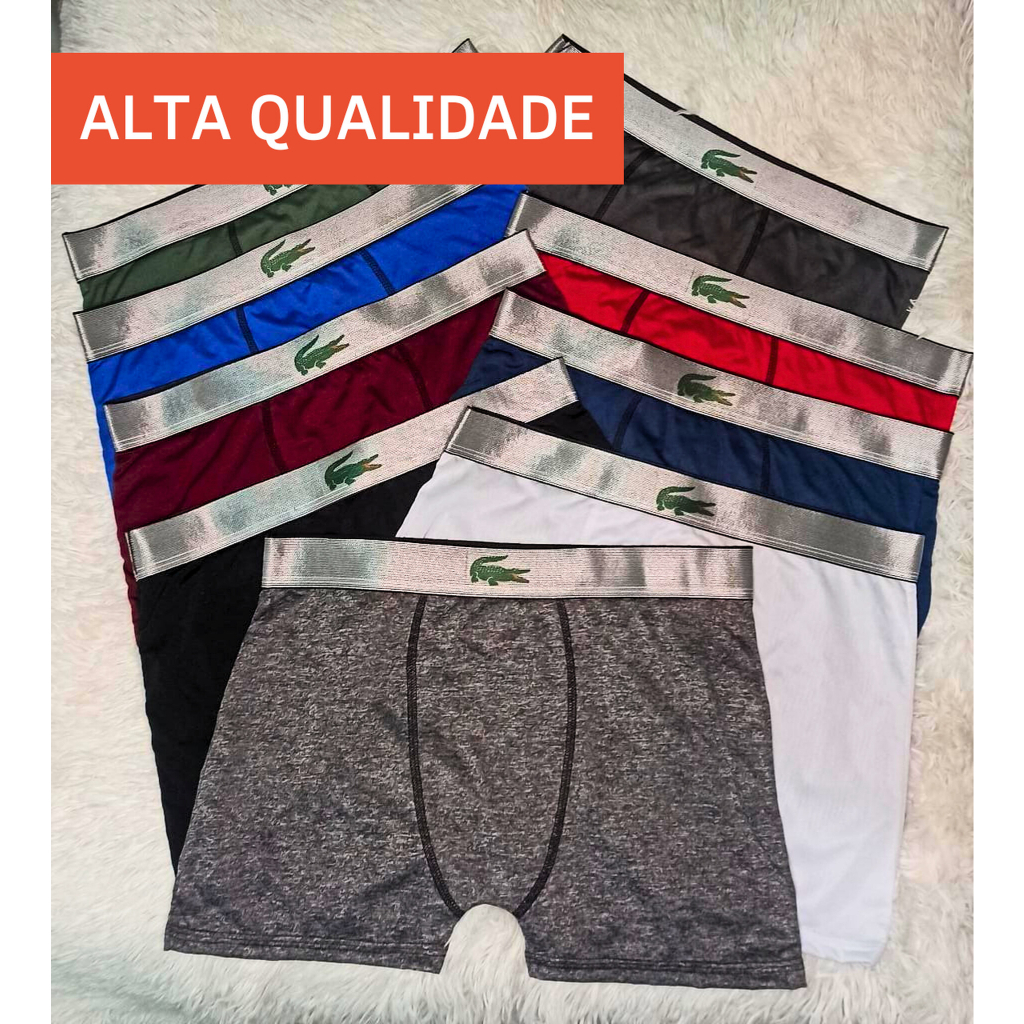 Kit com 5 Cuecas Boxer Adulto Microfibra Cueca com Forro | Shopee Brasil