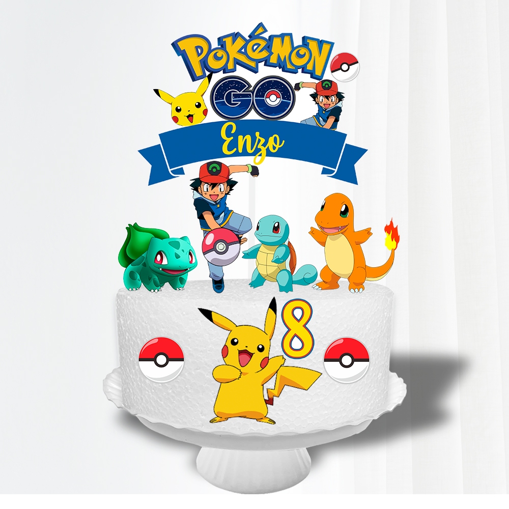 Topo Topper de Bolo Pokémon GO | Shopee Brasil