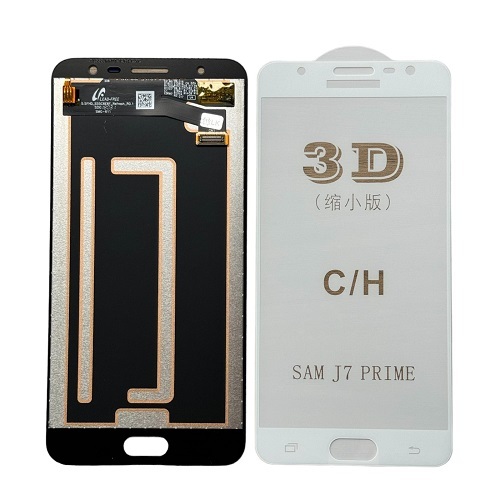 Tela Display Lcd Frontal Sam G610 (J7 Prime) Branco + Película 3D ...