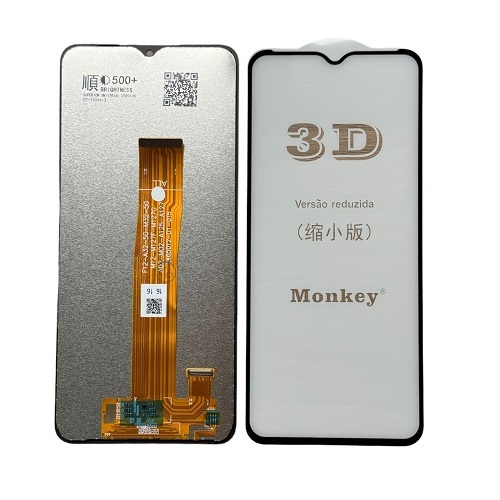 Tela Display Lcd Frontal Sam A12 (A125) Preto Sem aro + Película 3D ...