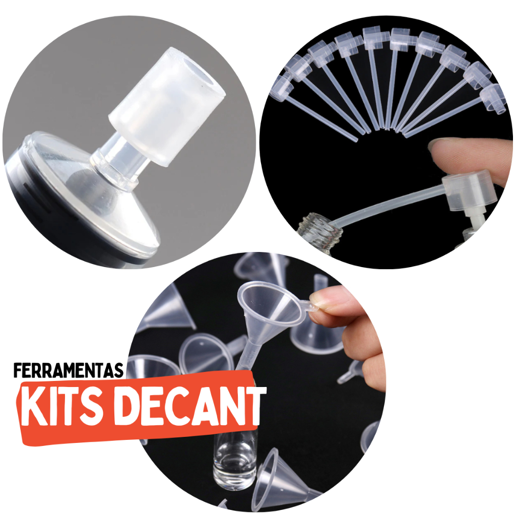 Kits Ferramentas Decant Perfume Bico Decantador Adaptador Seringa e ...