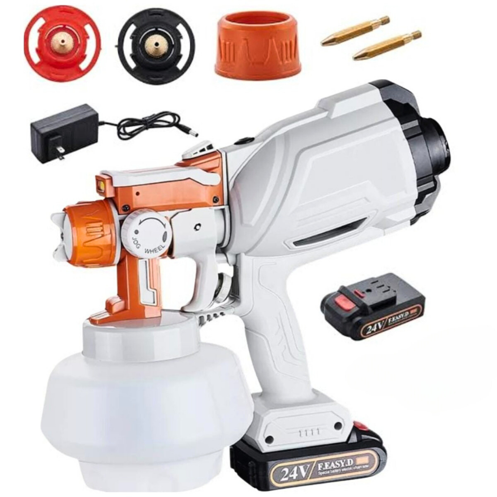 Pulverizador de Tinta Elétrico 24V Pistola Spray Portátil Profissional Pintura Automotiva ...
