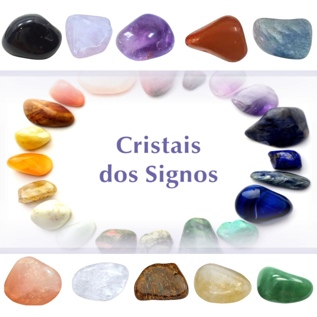 Cristais Dos Signos - 5 Pedras 100% Naturais de Cada Signo do Zodiaco ...