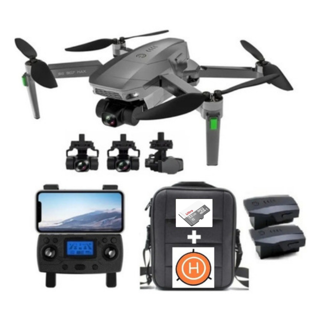 Drone Sg907 Max 4k Gps Gimbal 3 Eixos Motor Brushless + Mochila ...