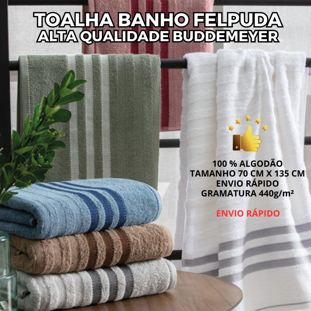 TOALHA BANHO FELPUDA GRANDE ASTI CORTTEX 100% ALGODÃO 70 X1,40 CM ALTA ...