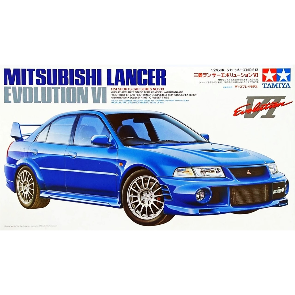 MITSUBISHI LANCER EVOLUTION VI 1/24 TAMIYA KIT PLASTIMODELISMO | Shopee ...