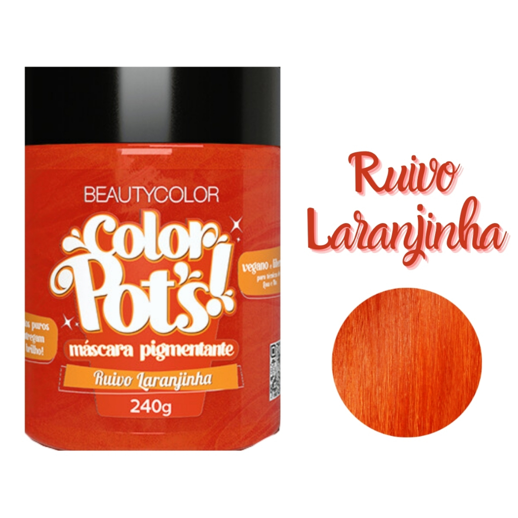Tonalizante Color Pots Ruivo Laranjinha Mascara Pigmentante Hidratante ...