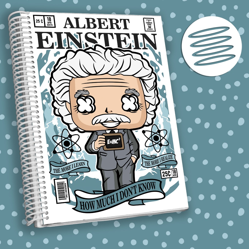 Caderno Pautado, Pontilhado, Quadriculado Sketchbook Capa Dura 100 Folhas Espiral 15x21cm Albert ...