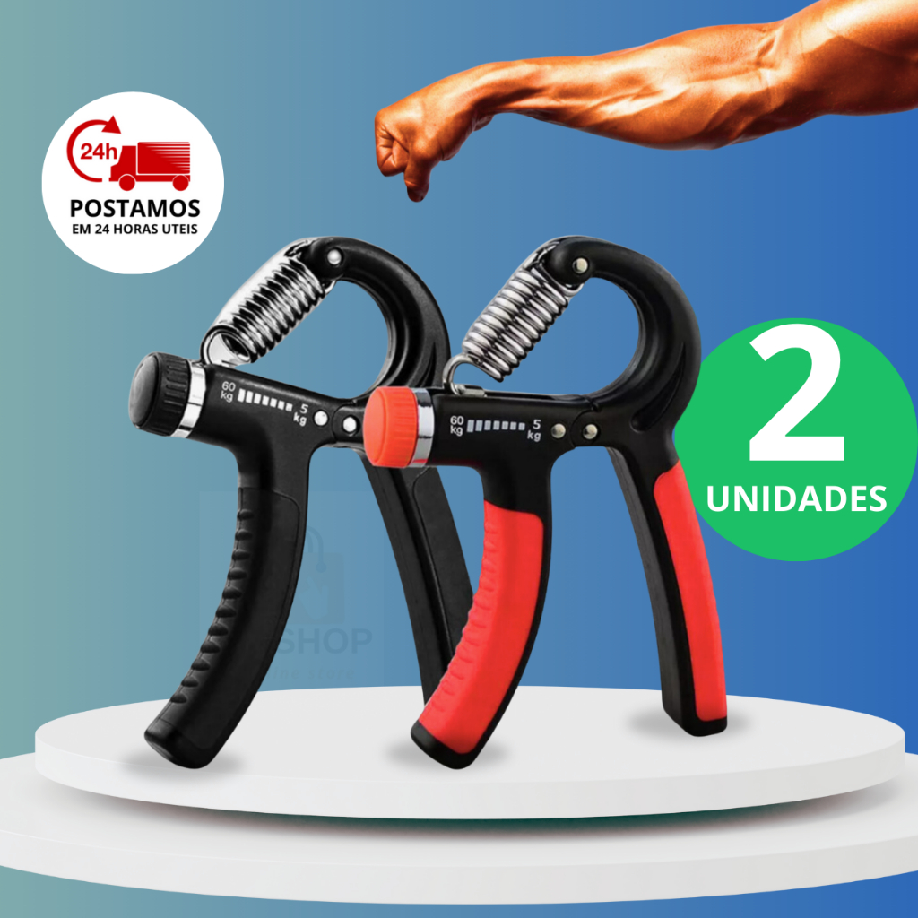 Kit 2 Hand Grip Flexor De Punho Ajustável Exercício Para Mãos Mola ...