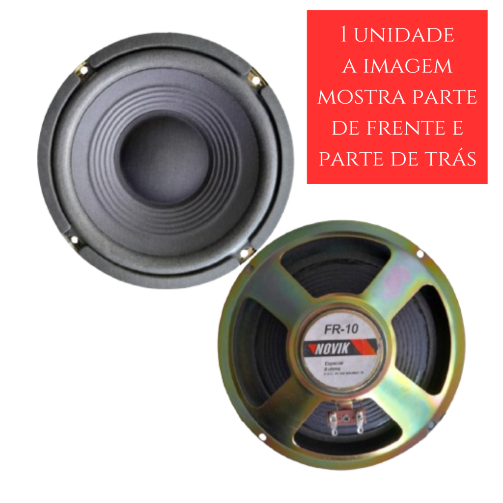 Alto Falante Novik FR-10 8" (20cm) 20W RMS 8 ohms pegue seu cumpom ...