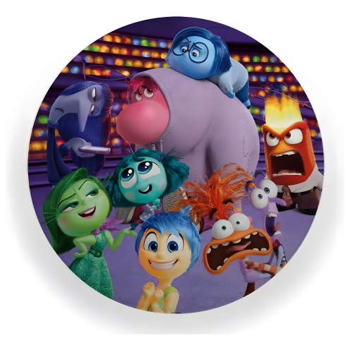 Painel Festa Infantil Redondo Divertidamente 2, emoções novas da Riley ...