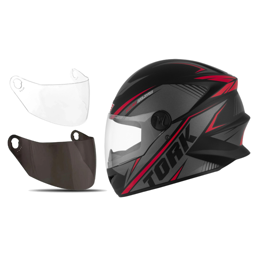 Kit Capacete Integral Esportivo Urbano R8 Pro Tork + Duas Viseiras ...