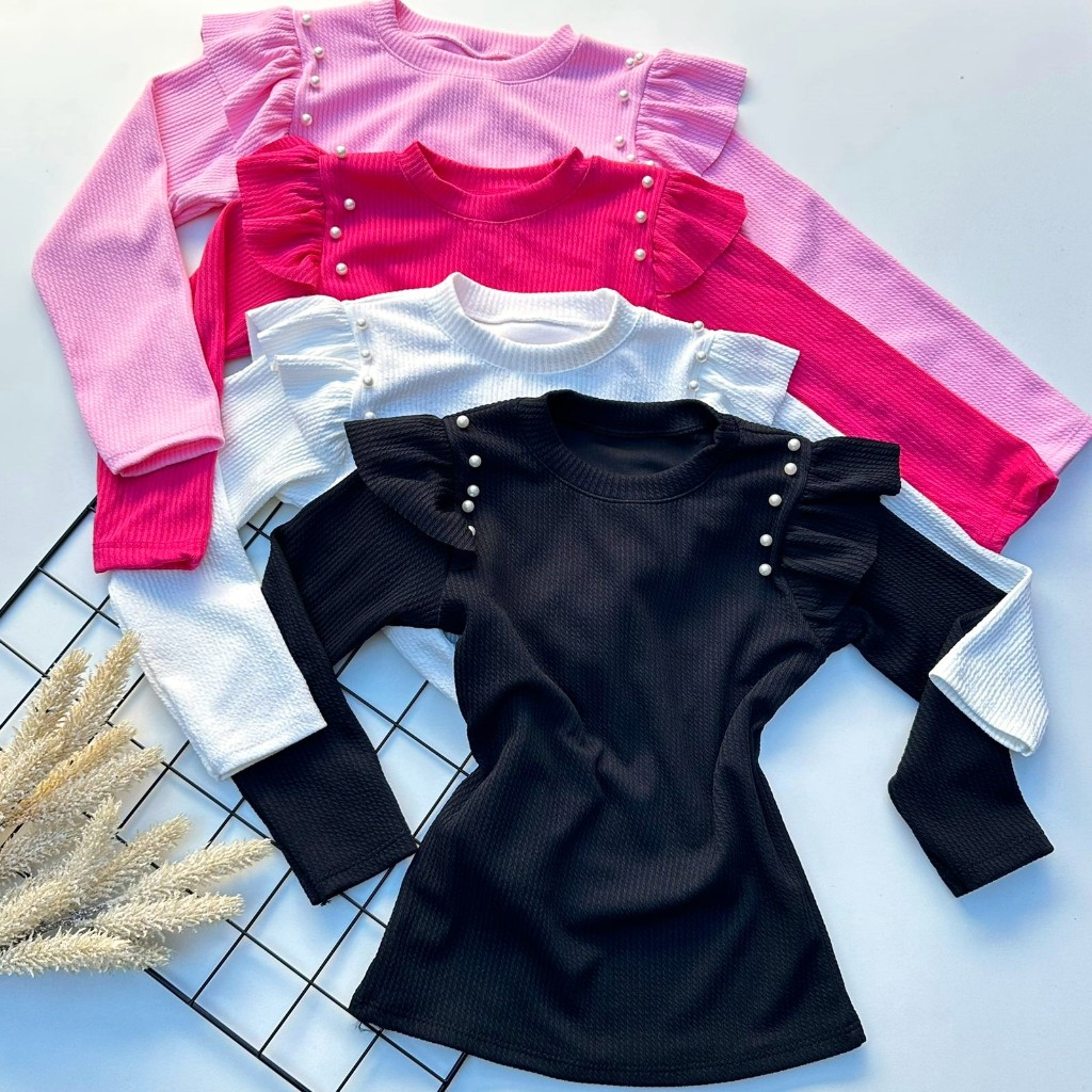 Blusa Manga Longa Moda Infantil Menina Roupa Moda Infantil Mini Diva ...